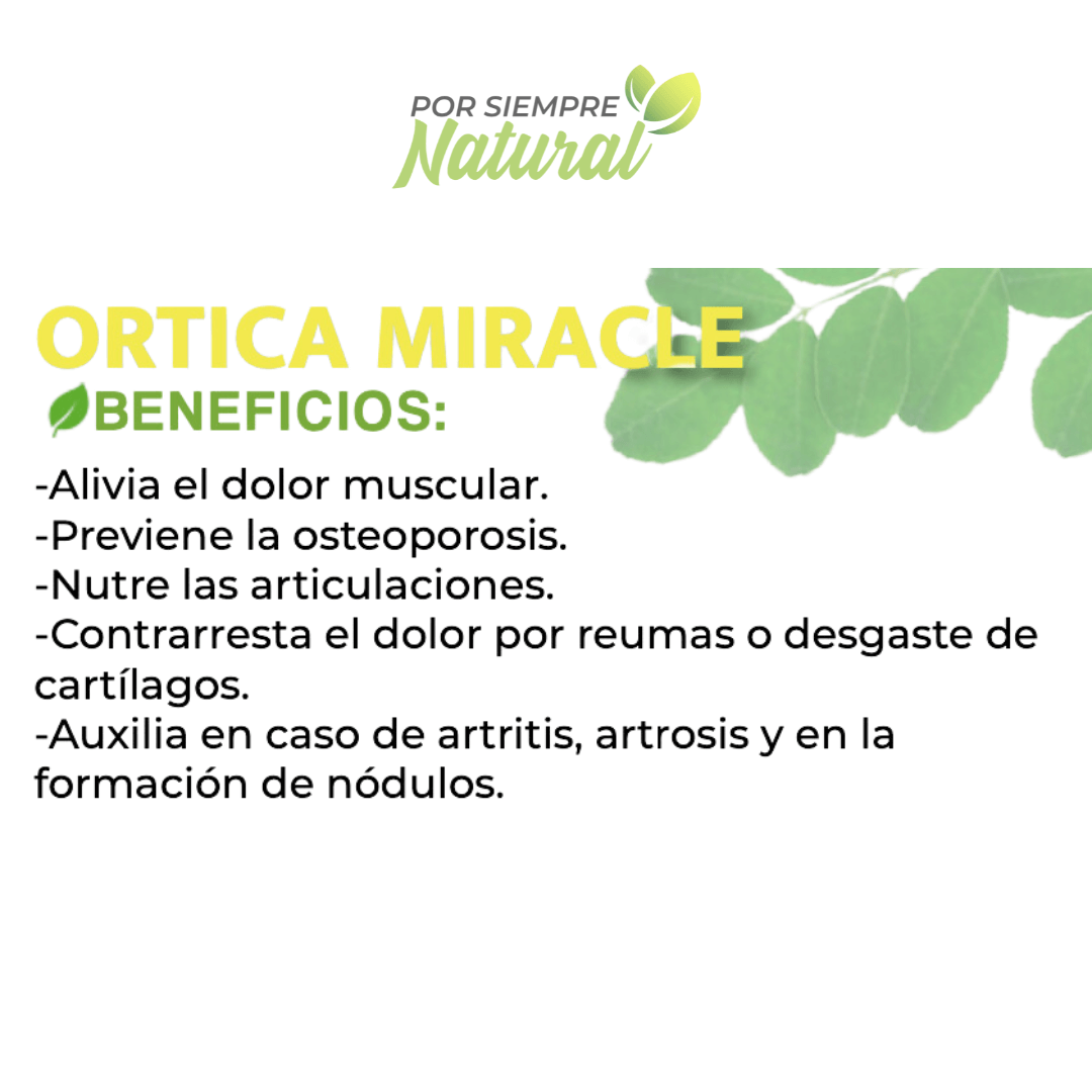 Ortica Miracle 30 Cáps | 🌱 Por Siempre Natural