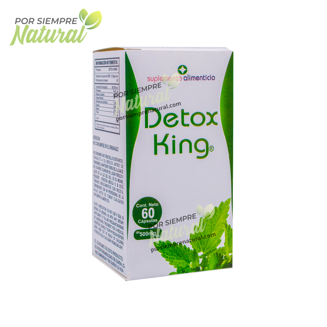 Detox King 60 Cápsulas – Por Siempre Natural