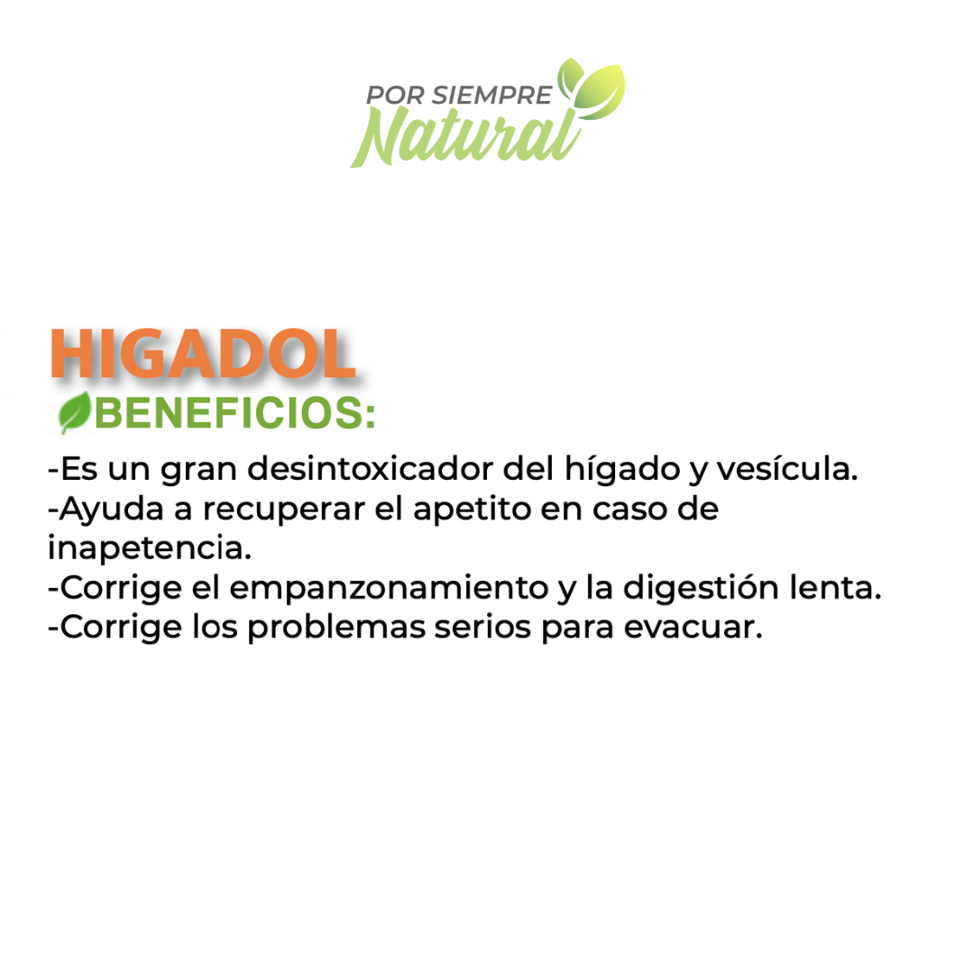 Higadol Extracto 80mL – Por Siempre Natural