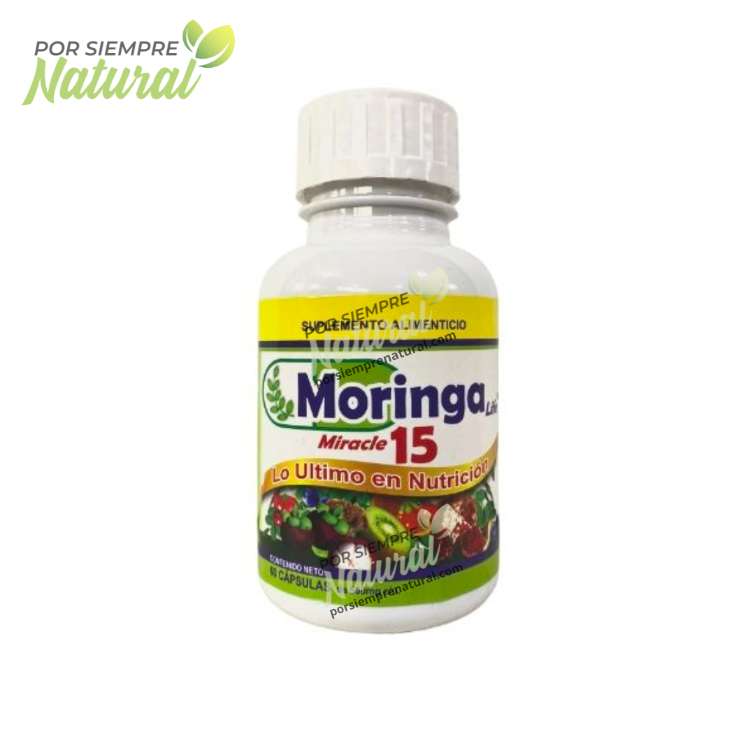 Moringa Life Miracle 15 60 Cápsulas – Por Siempre Natural
