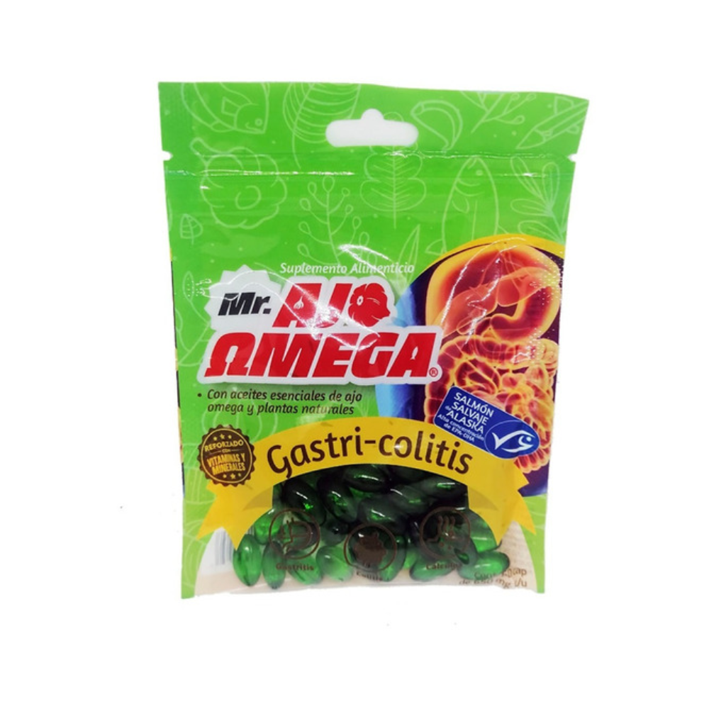 Mr. Ajo Omega Gastri-Colitis 60 Cápsulas – Por Siempre Natural